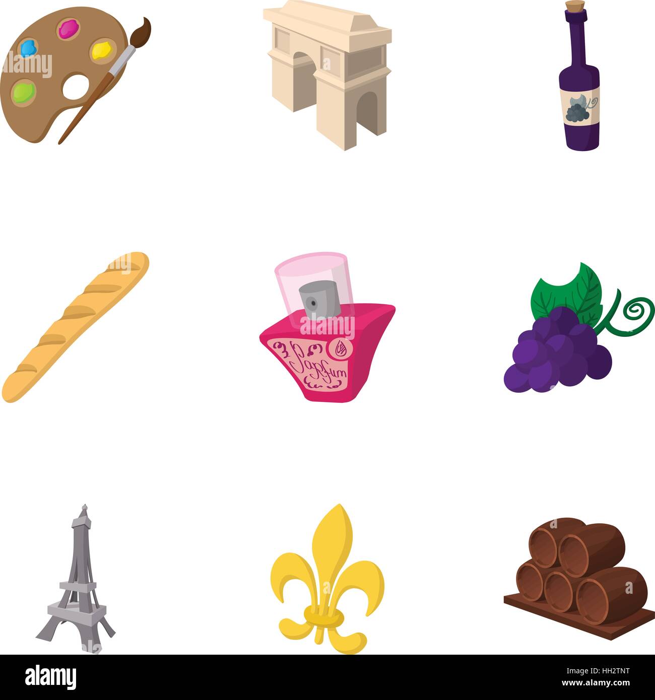 France icons set, cartoon style Stock Vector Image & Art - Alamy