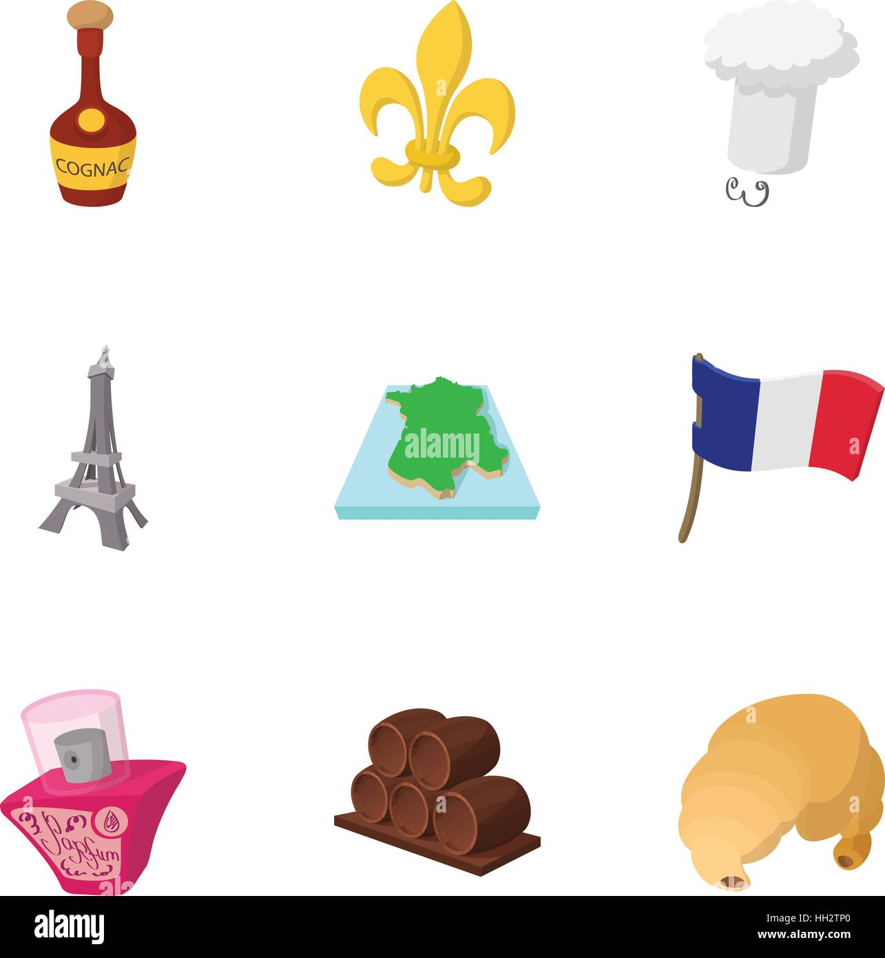 Tourism in France icons set, cartoon style Stock Vector Image & Art - Alamy
