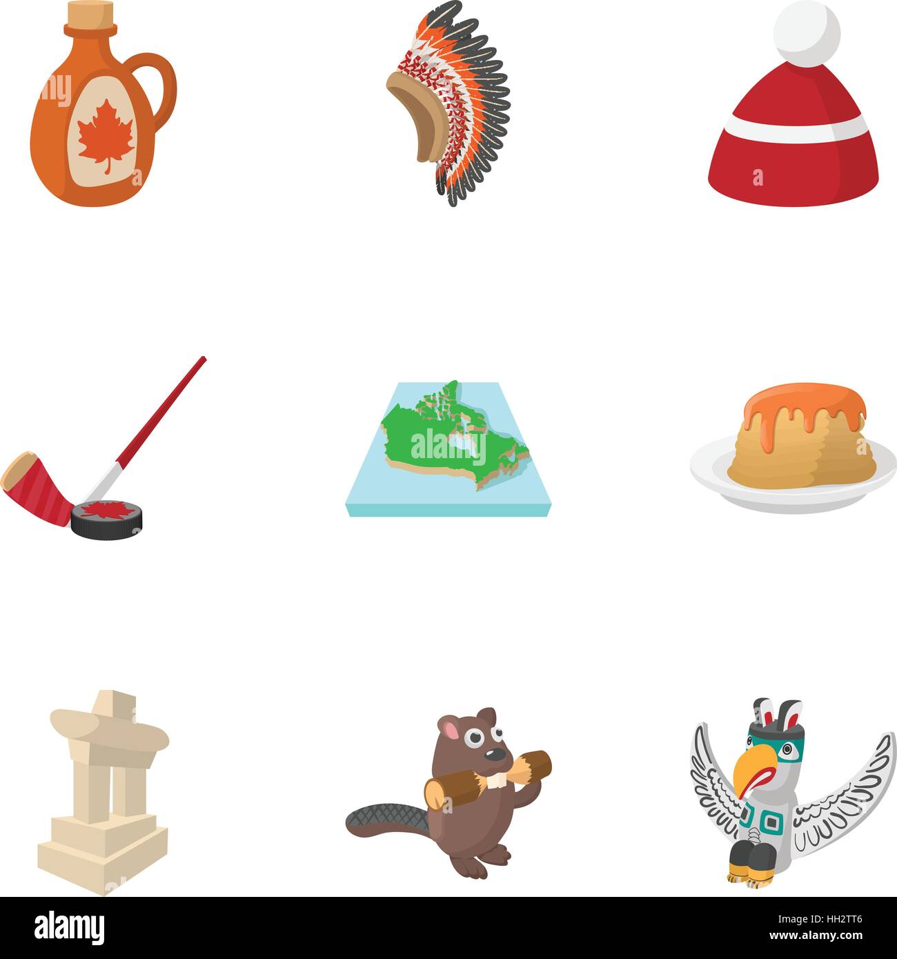 Cartoon map canada travel hi-res stock photography and images - Alamy