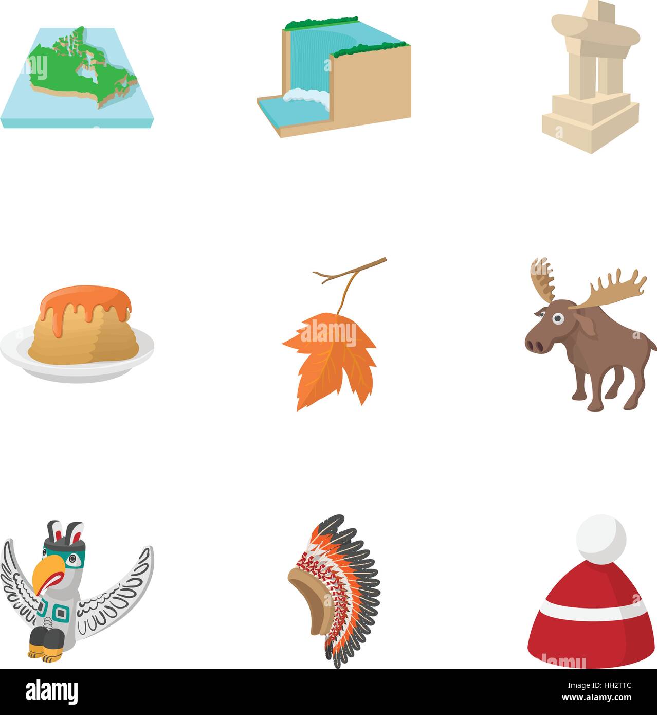 Tourism in Canada icons set, cartoon style Stock Vector Image & Art - Alamy