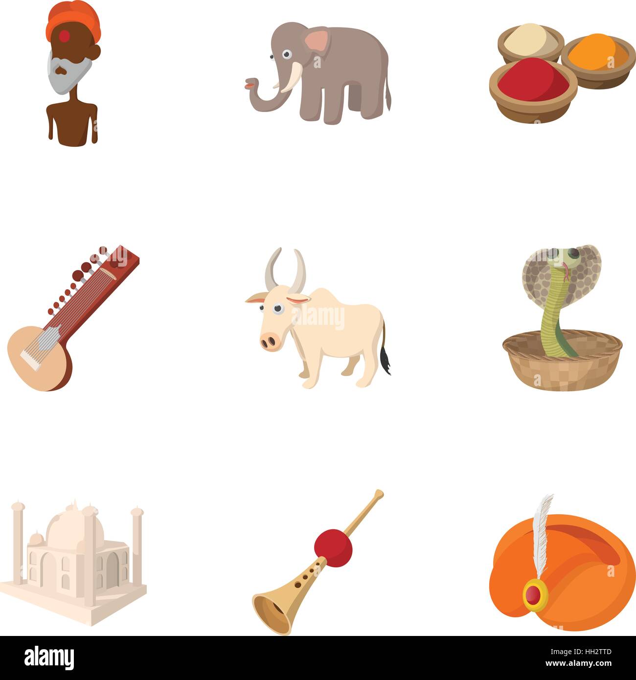 Indian cow picture Stock Vector Images - Alamy