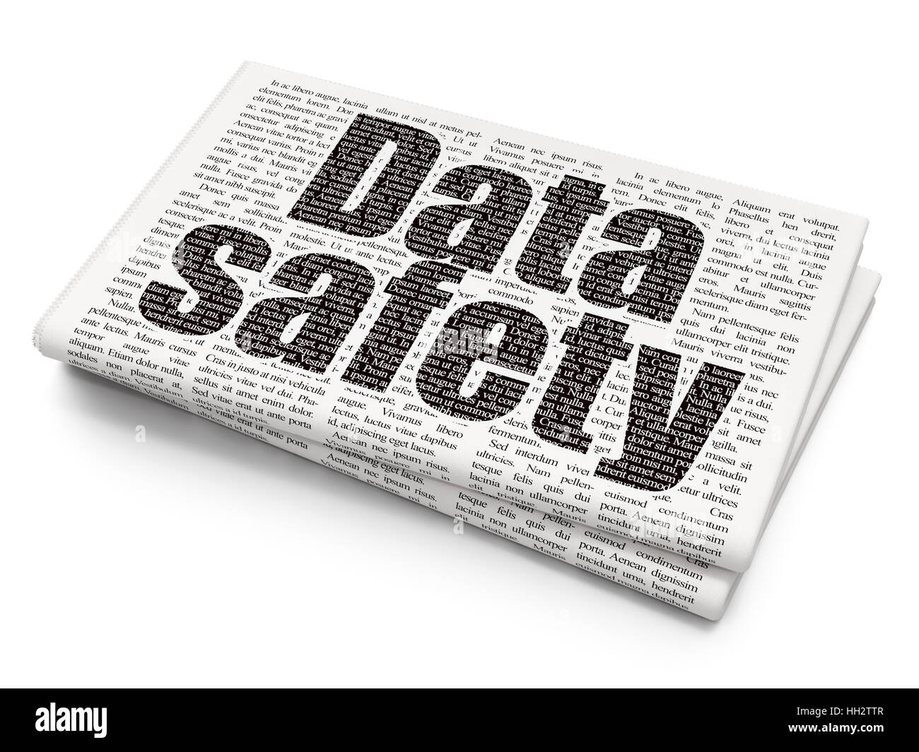 Information concept: Data Safety on Newspaper background Stock Photo ...