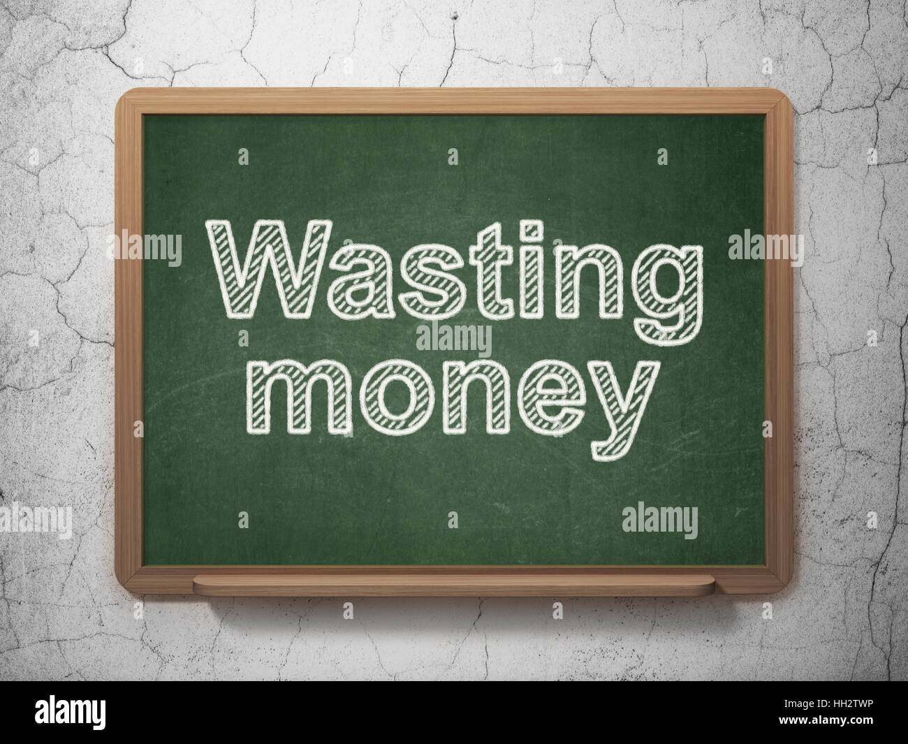 Currency concept: Wasting Money on chalkboard background Stock Photo ...