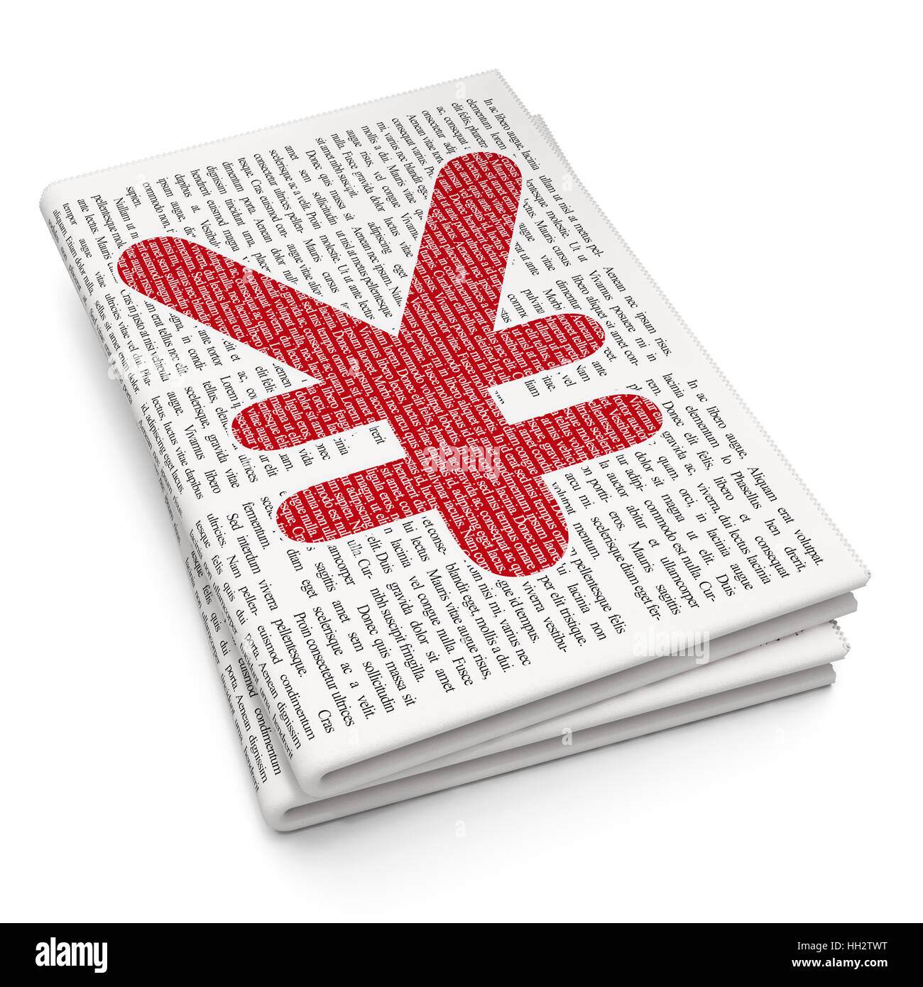 Currency concept: Yen on Newspaper background Stock Photo - Alamy