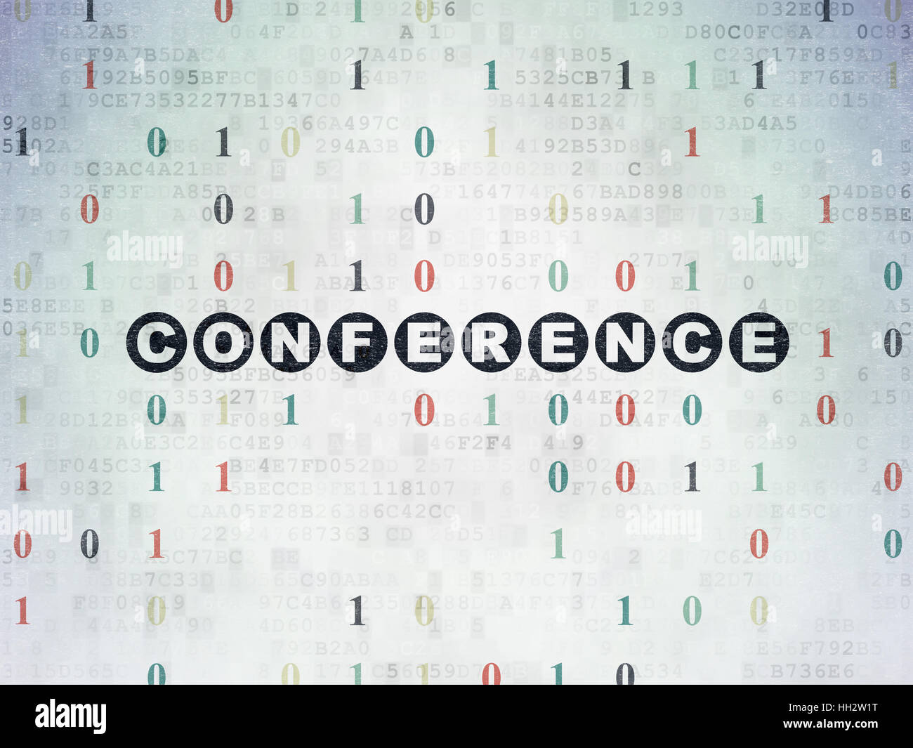 Finance concept: Conference on Digital Data Paper background Stock ...