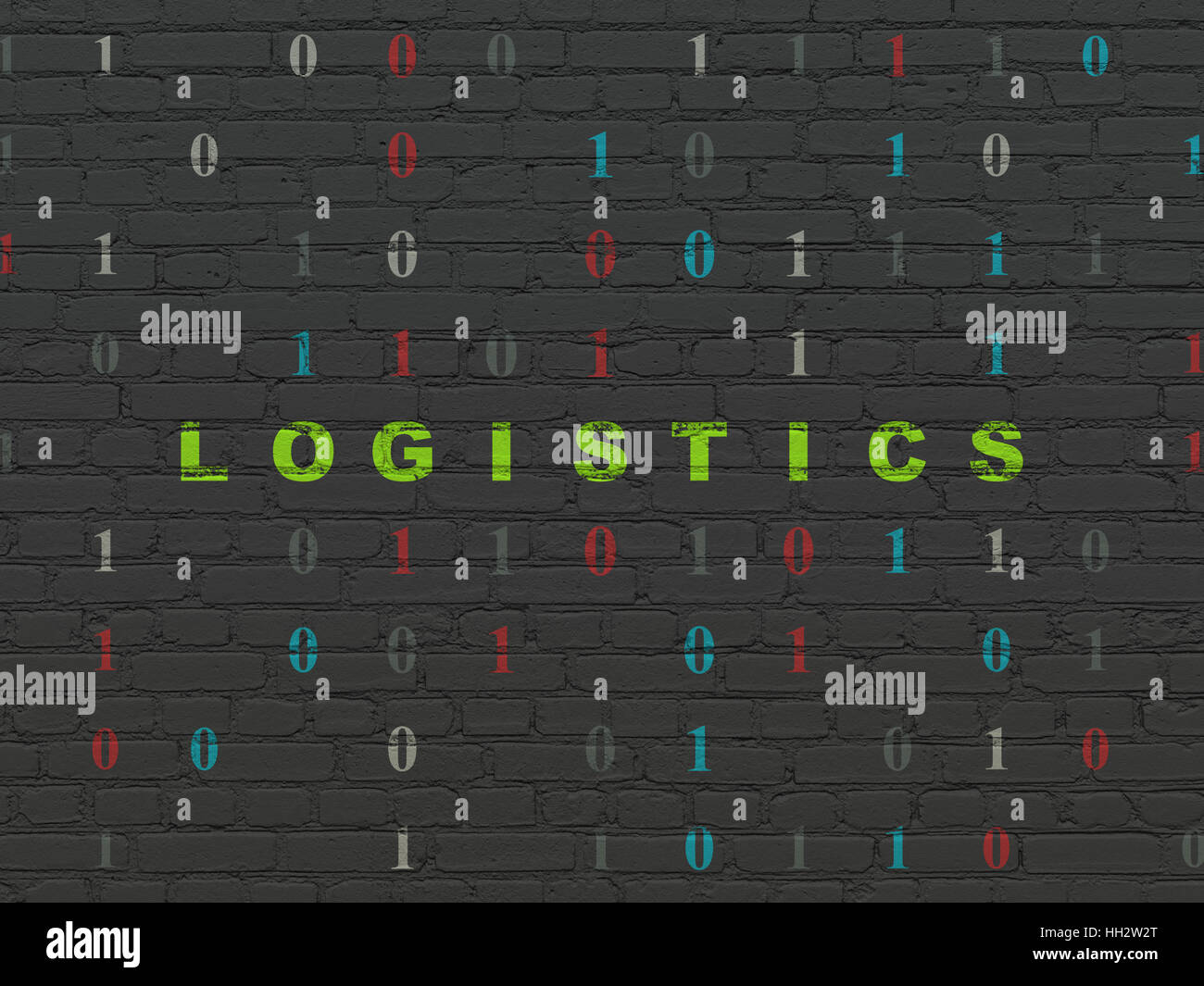 Finance concept: Logistics on wall background Stock Photo - Alamy