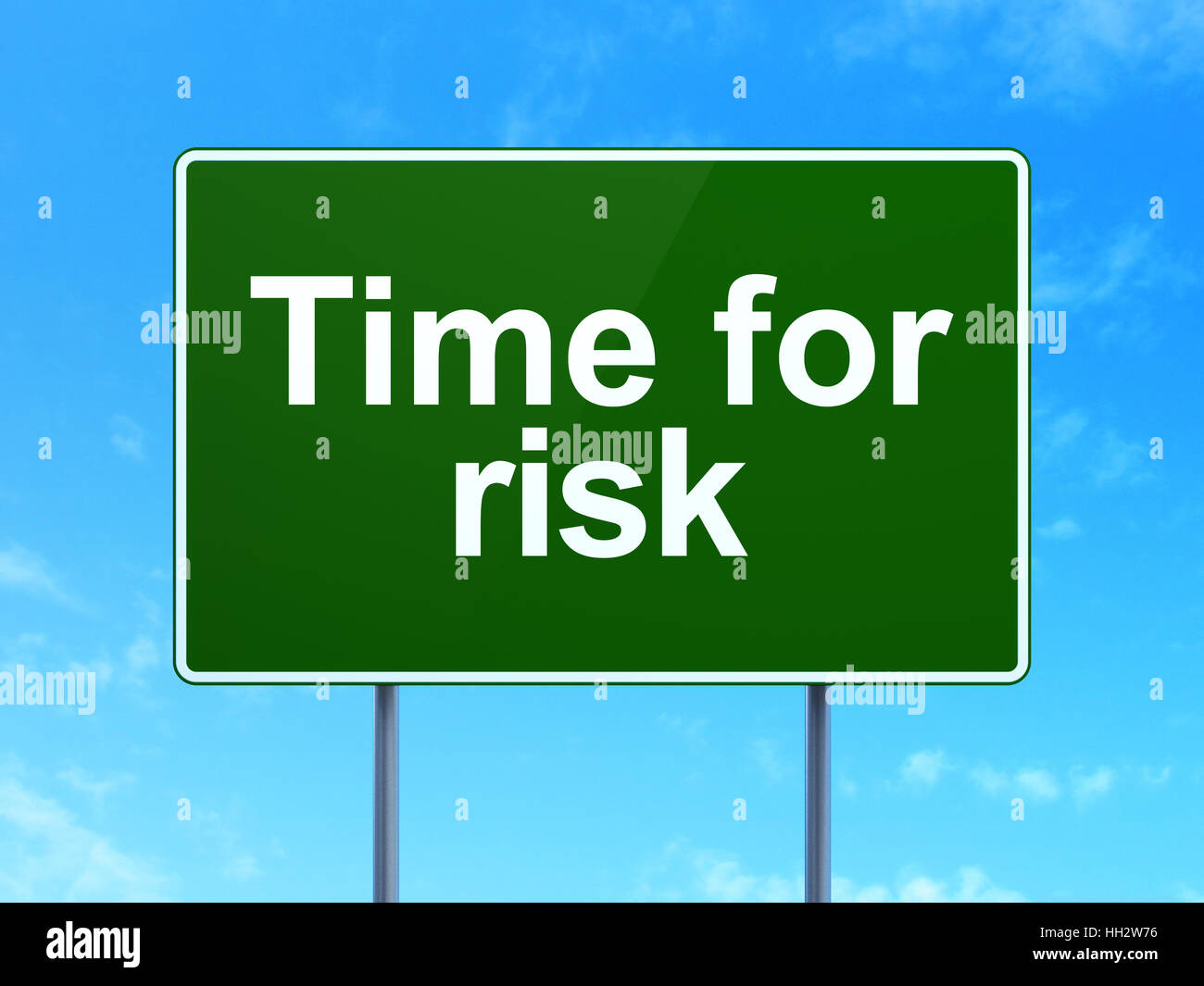 Timeline concept: Time For Risk on road sign background Stock Photo - Alamy