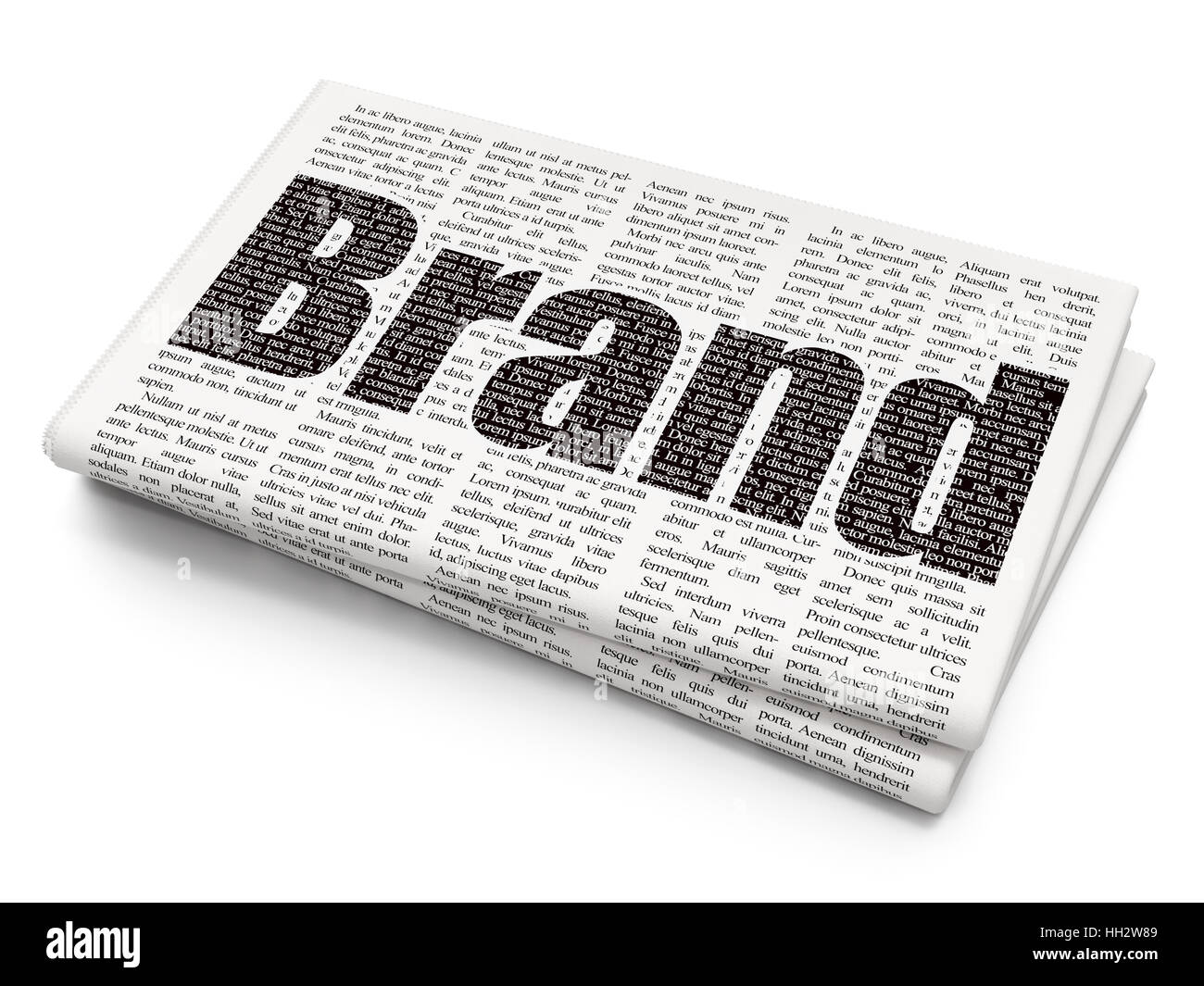 Marketing concept: Brand on Newspaper background Stock Photo - Alamy