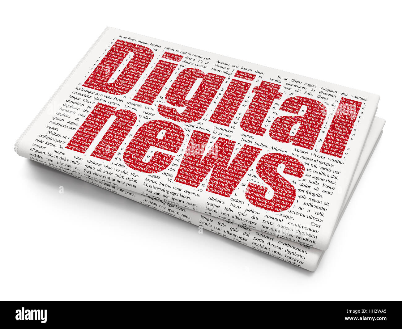 News concept: Digital News on Newspaper background Stock Photo - Alamy