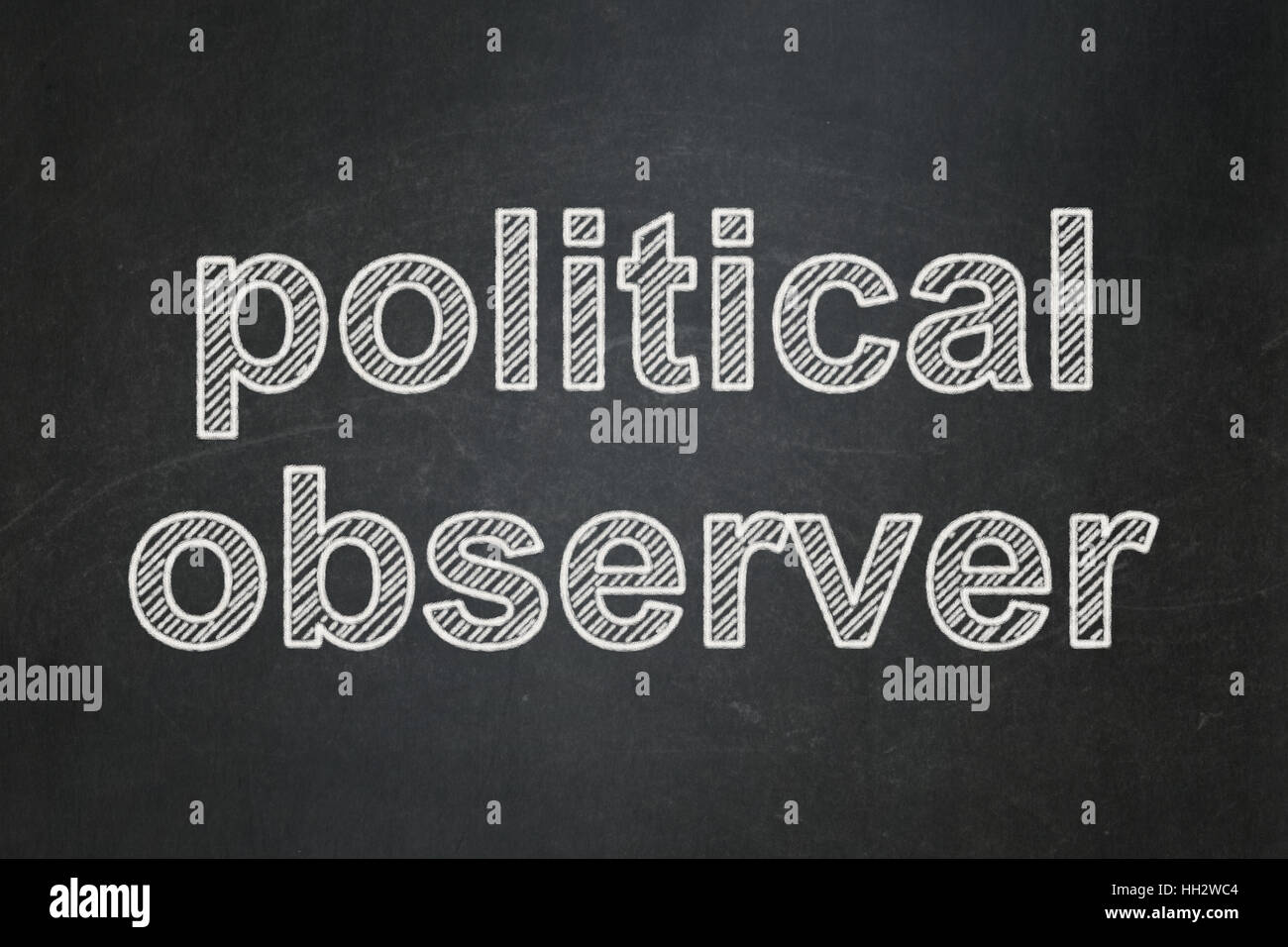 Political concept: Political Observer on chalkboard background Stock ...