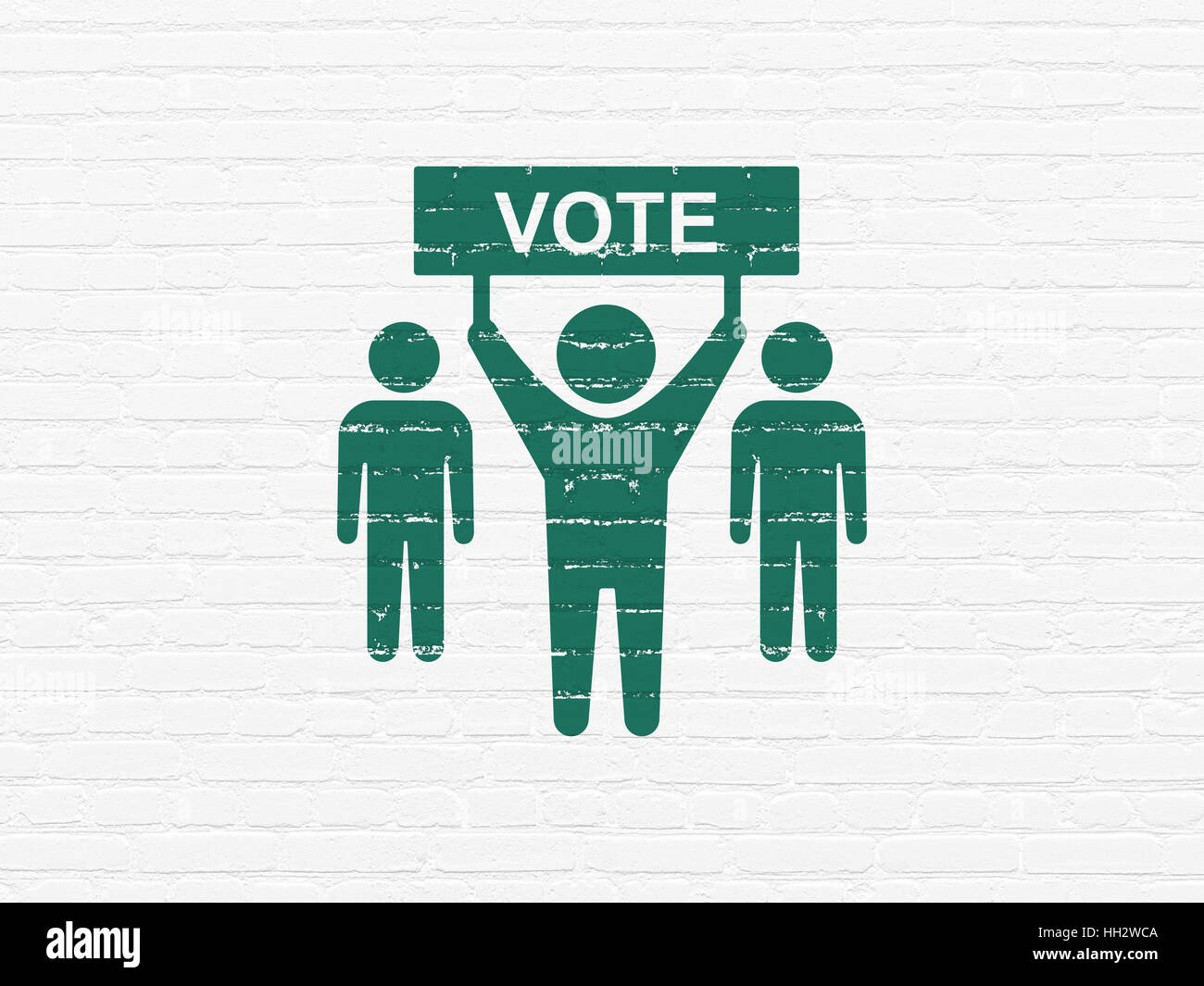 Political concept: Election Campaign on wall background Stock Photo - Alamy