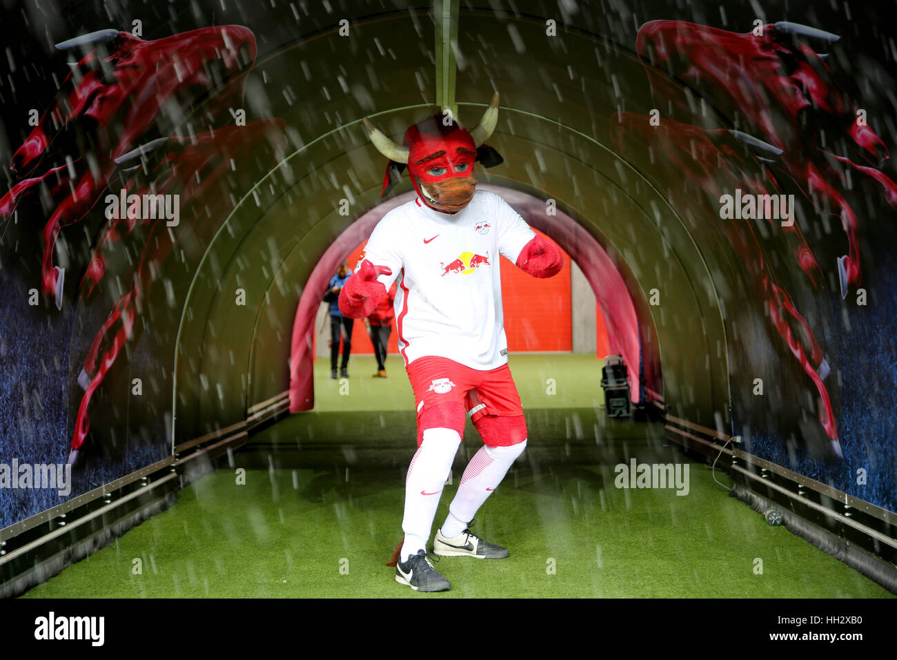 Leipzig, Germany. 15th Jan, 2017. Leipzig's mascot Bulli, photographed ...