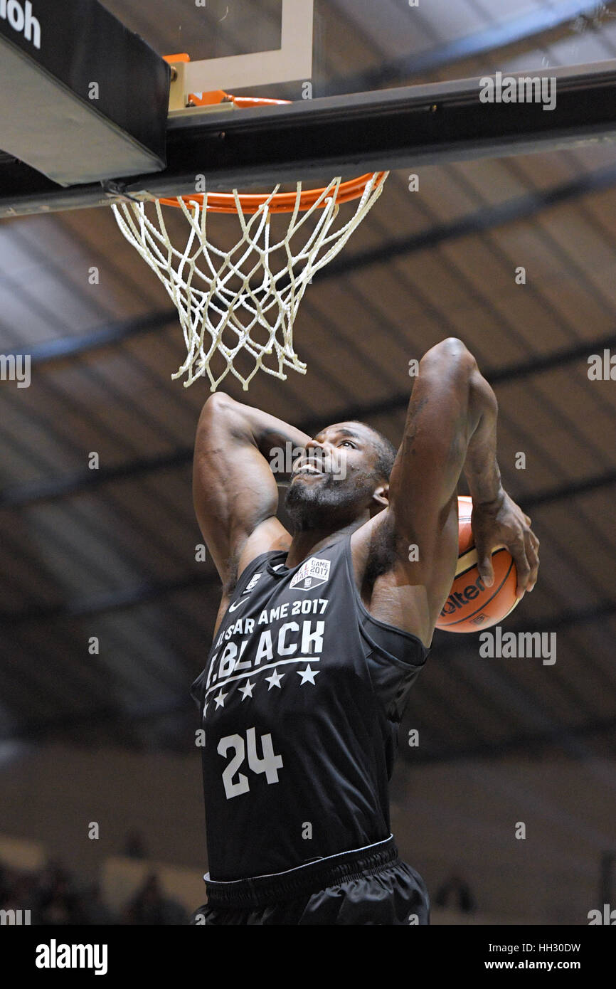 Tokyo, Japan. 15th Jan, 2017. Justin Burrell (Diamond Dolphins) during ...