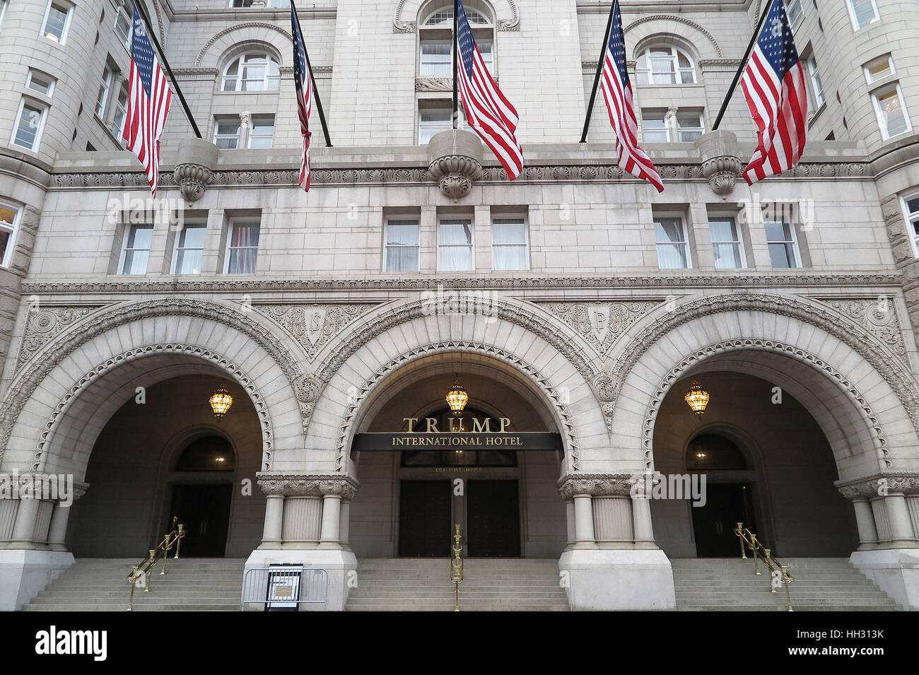 Washington, DC, USA. 14th Jan, 2017. View of the Trump Hotel in ...