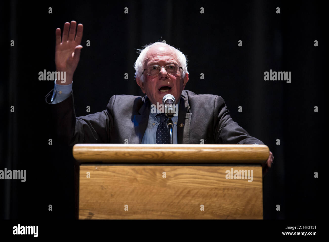 Atlanta, USA. 15th Jan, 2017. Bernie Sanders speaks in Atlanta at ...
