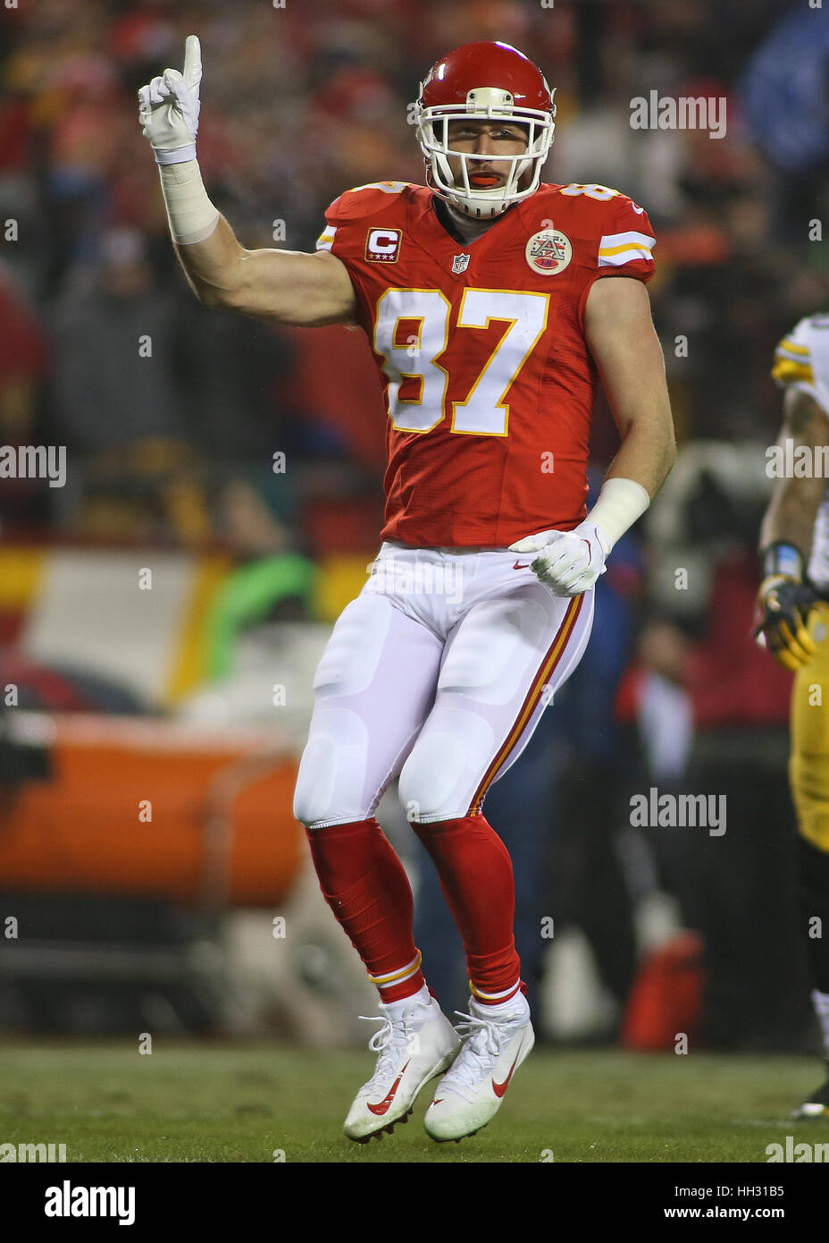 Kansas City, USA. 15th Jan, 2017. Kansas City Chiefs tight end Travis ...