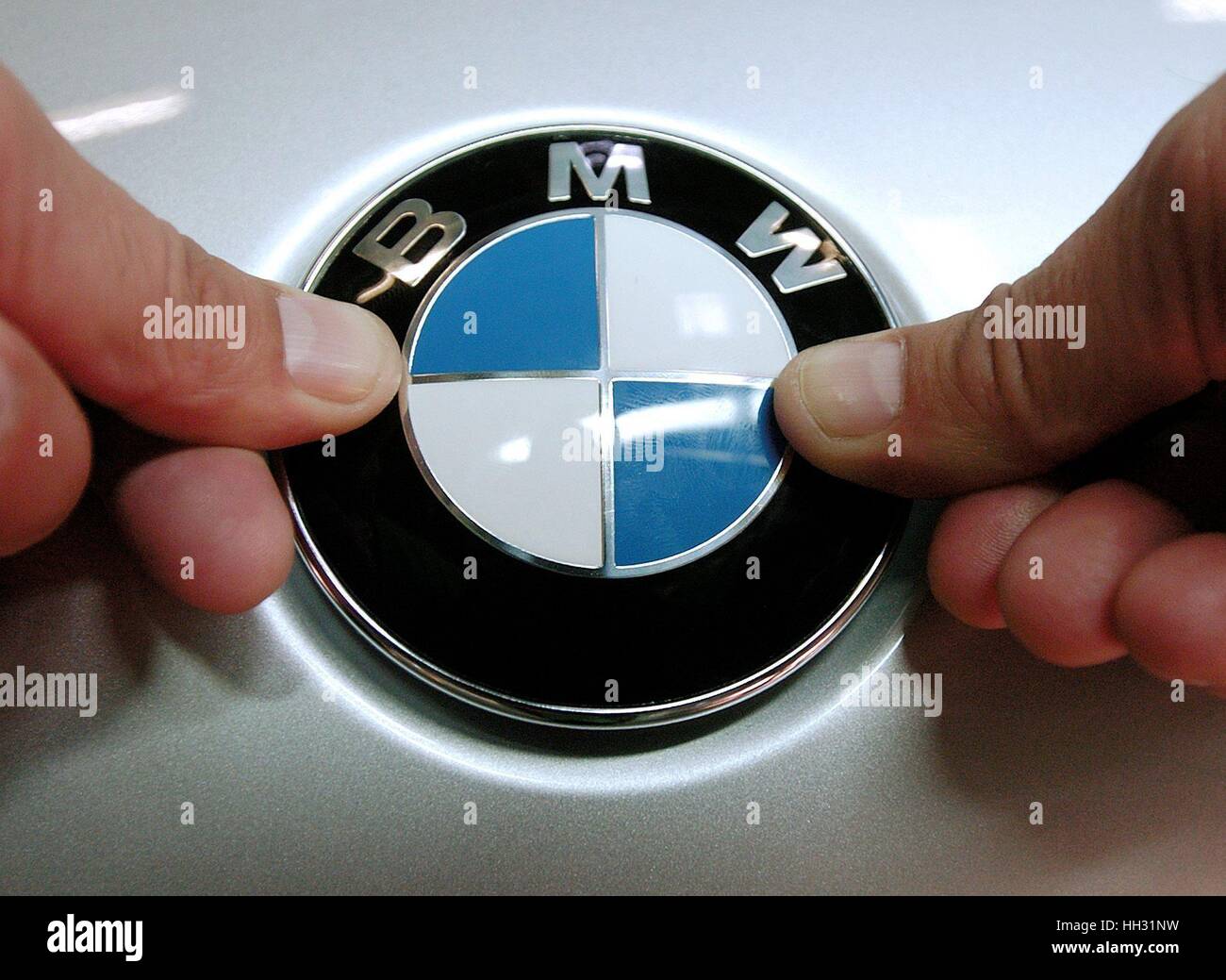 Bmw logo seen on car hi-res stock photography and images - Alamy