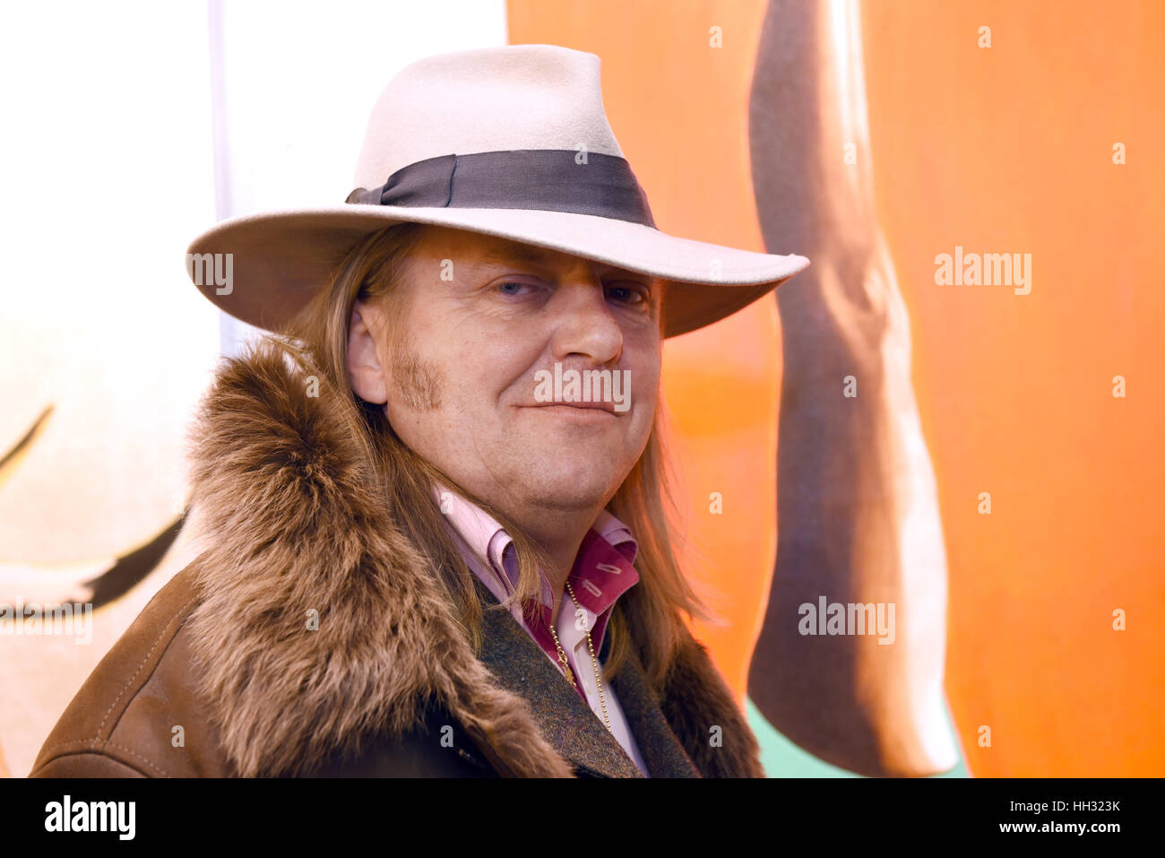 German-Polish painter Adam Pete pictured at the opening of the ...