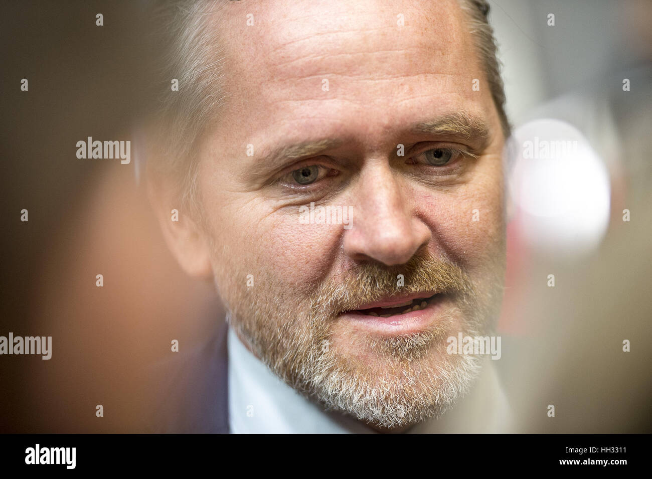 Brussels, Belgium. 16th Jan, 2017. Anders Samuelsen, Minister for ...