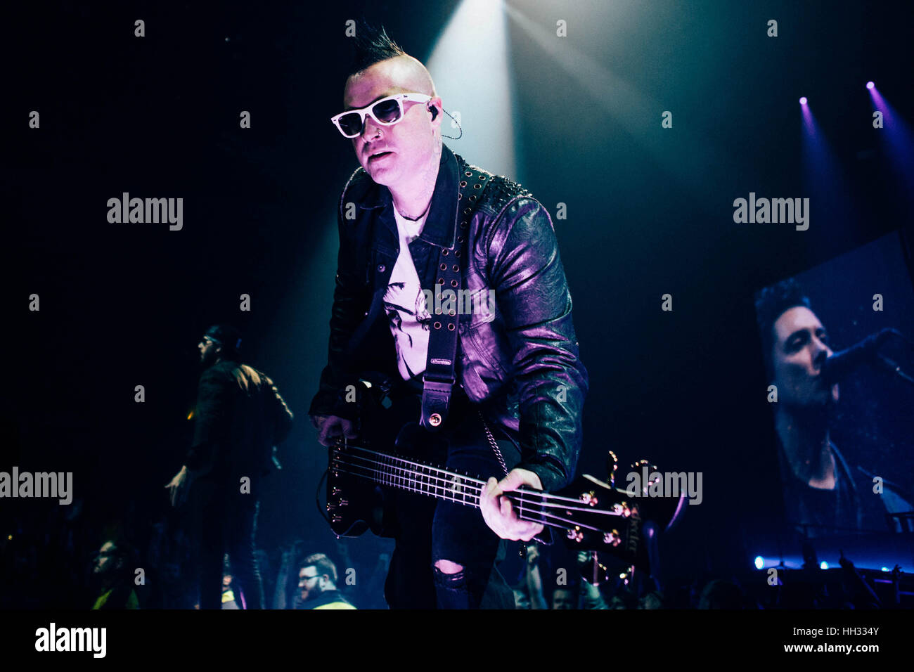 Sheffield, England. 15th January, 2017. Johnny Christ of Avenged ...