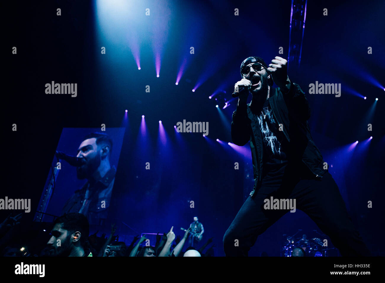Sheffield, England. 15th January, 2017. M. Shadows of Avenged Sevenfold ...