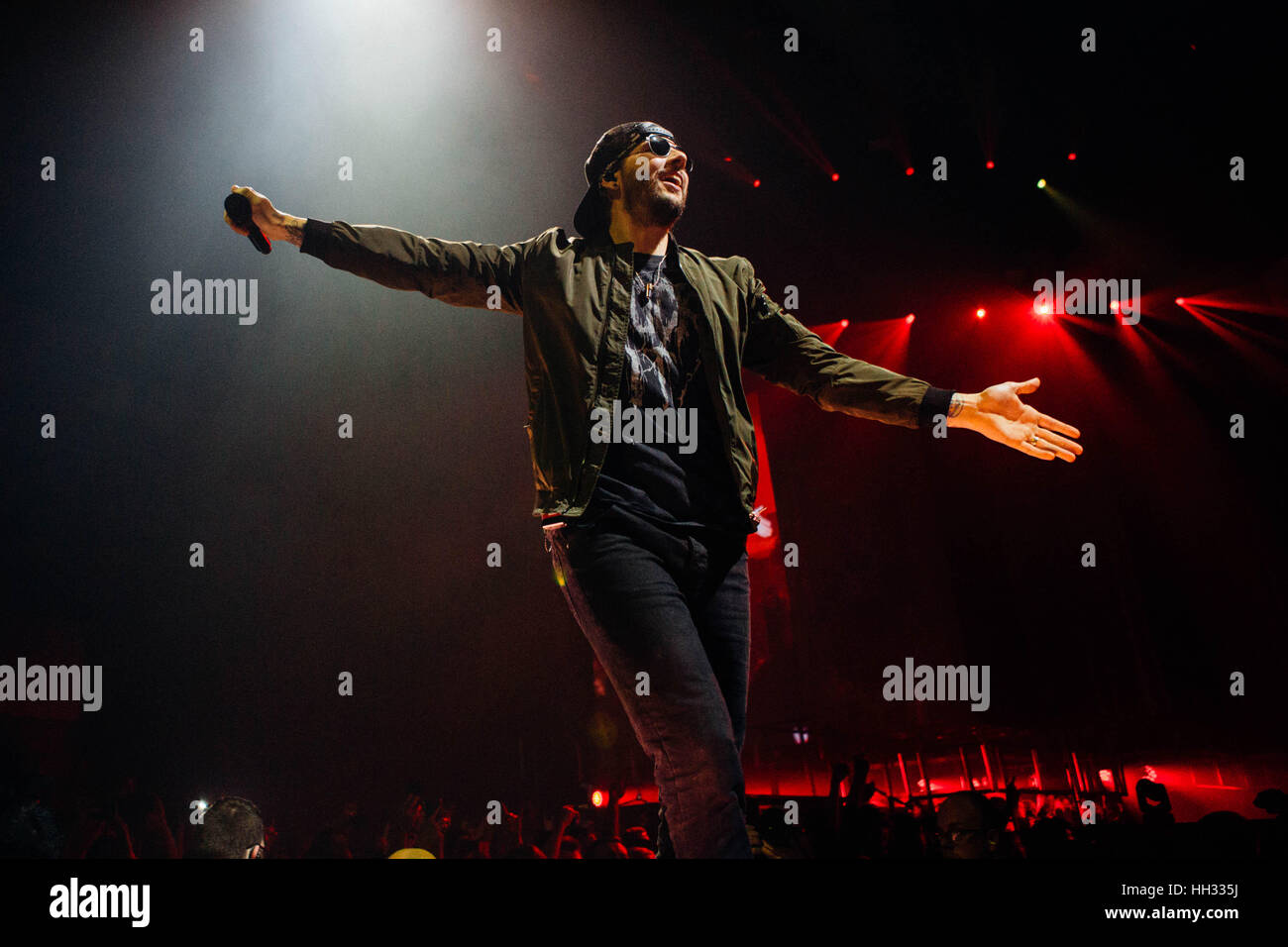 Sheffield, England. 15th January, 2017. M. Shadows of Avenged Sevenfold ...
