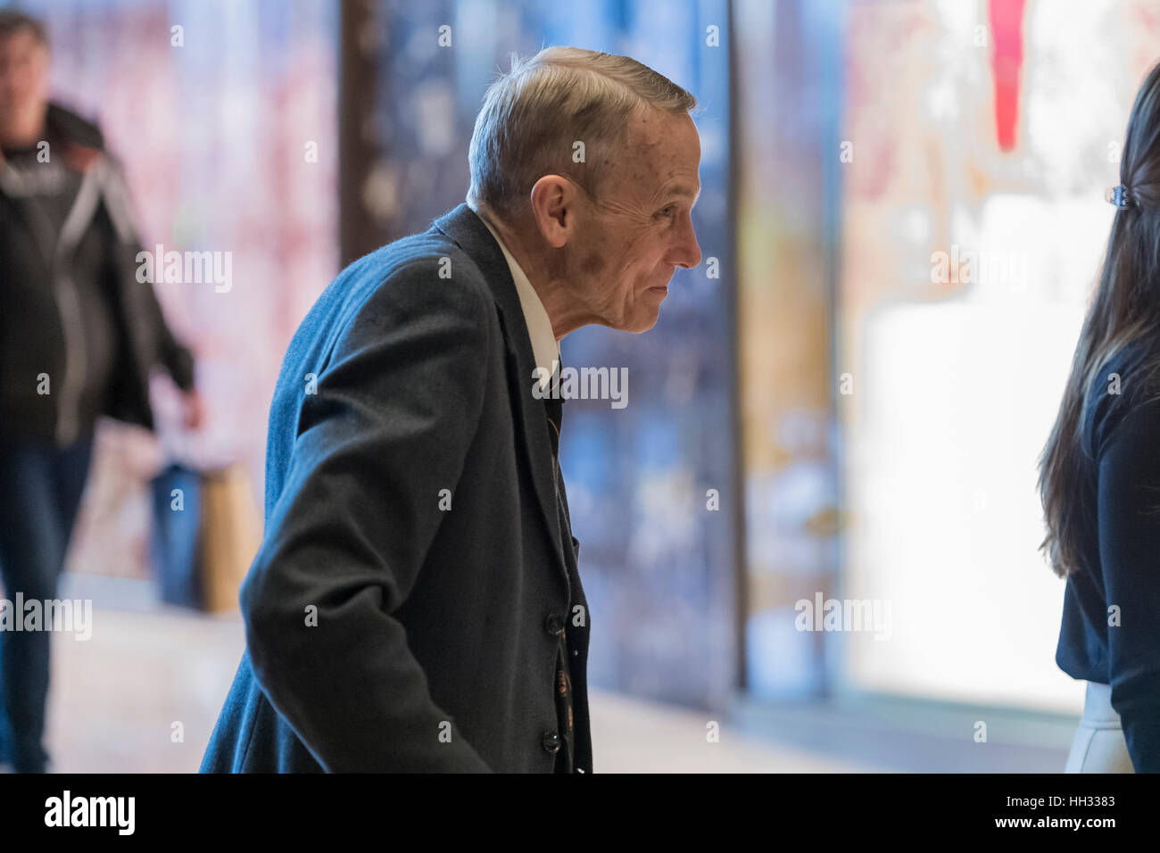 New York, Us. 13th Jan, 2017. Physicist William Happer arrives for a ...