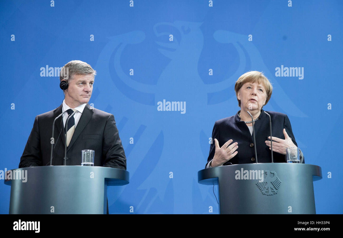 Berlin, Germany. 16th Jan, 2017. German Chancellor Angela Merkel (CDU ...
