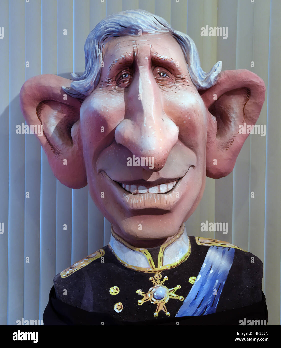 EXCLUSIVE - A papier mache head of Prince Charles, made by artist ...