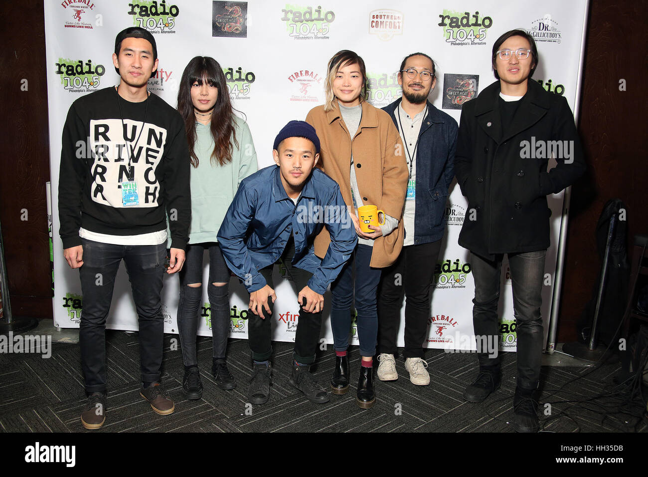 Philadelphia, USA. 15th Jan, 2017. Run River North pictured backstage ...