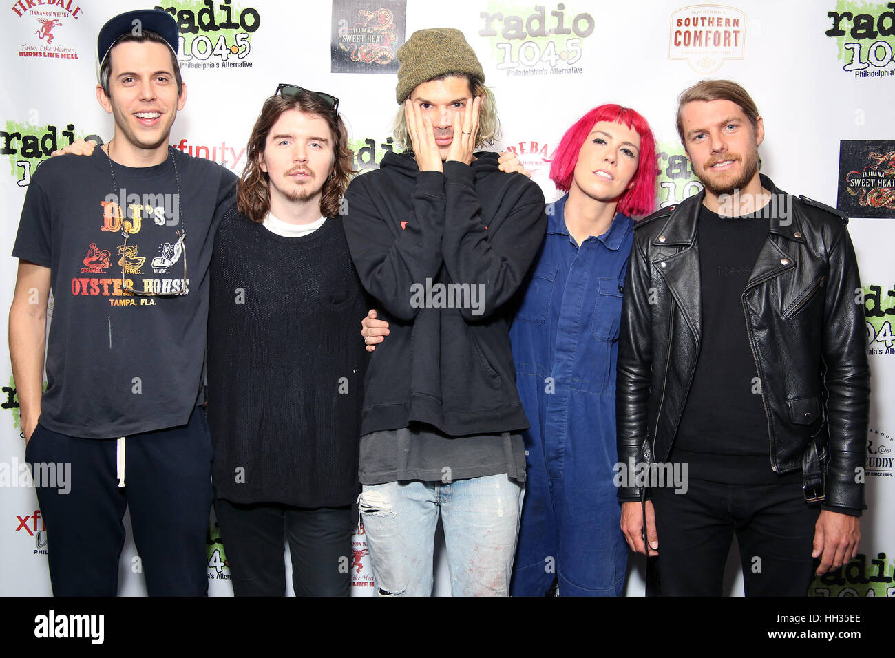 Philadelphia, USA. 15th Jan, 2017. Group Love pictured backstage at ...