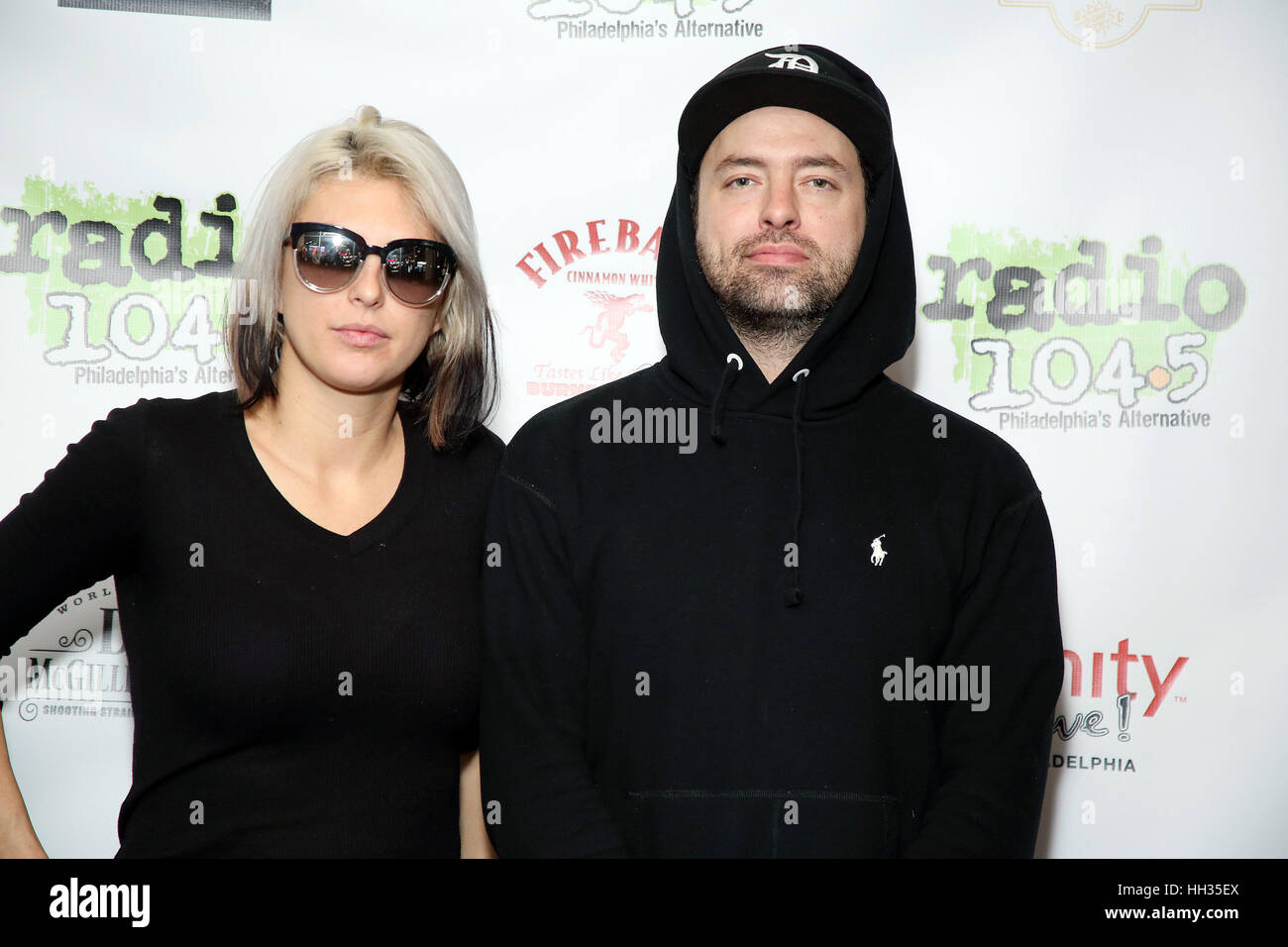 Philadelphia, USA. 15th Jan, 2017. Phantogram pictured backstage at ...