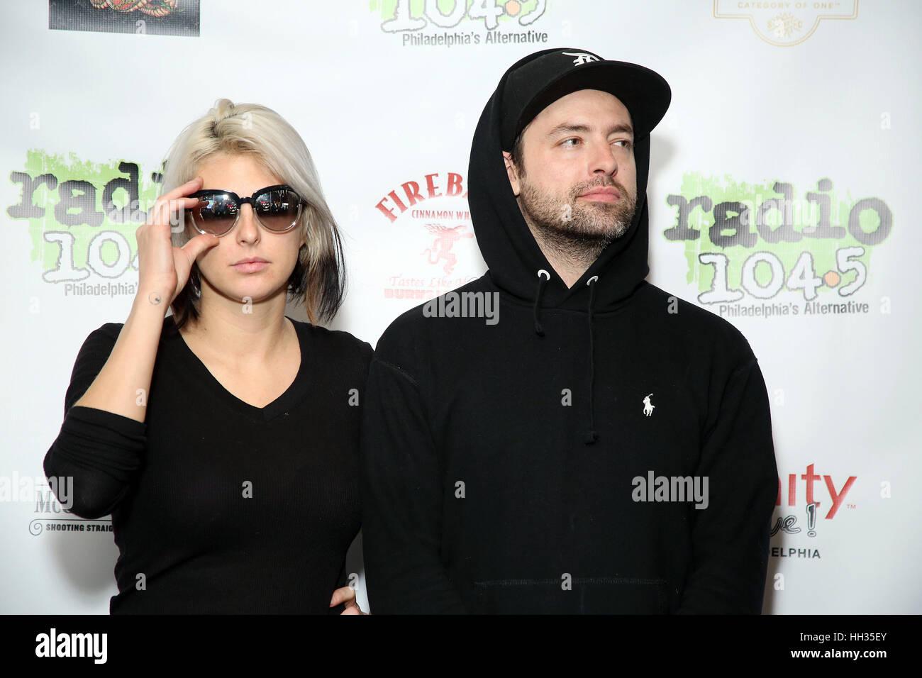 Philadelphia, USA. 15th Jan, 2017. Phantogram pictured backstage at ...