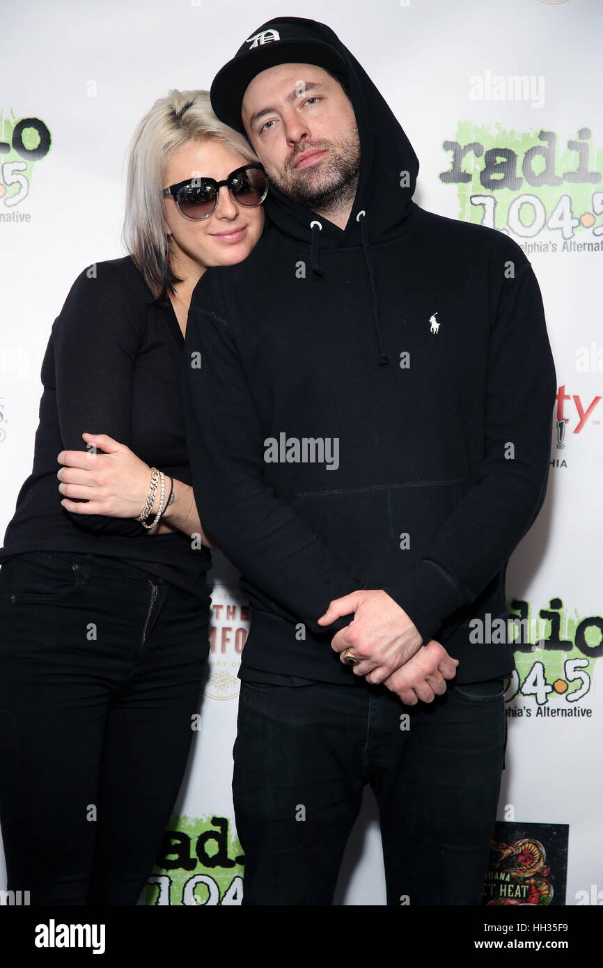Philadelphia, USA. 15th Jan, 2017. Phantogram pictured backstage at ...