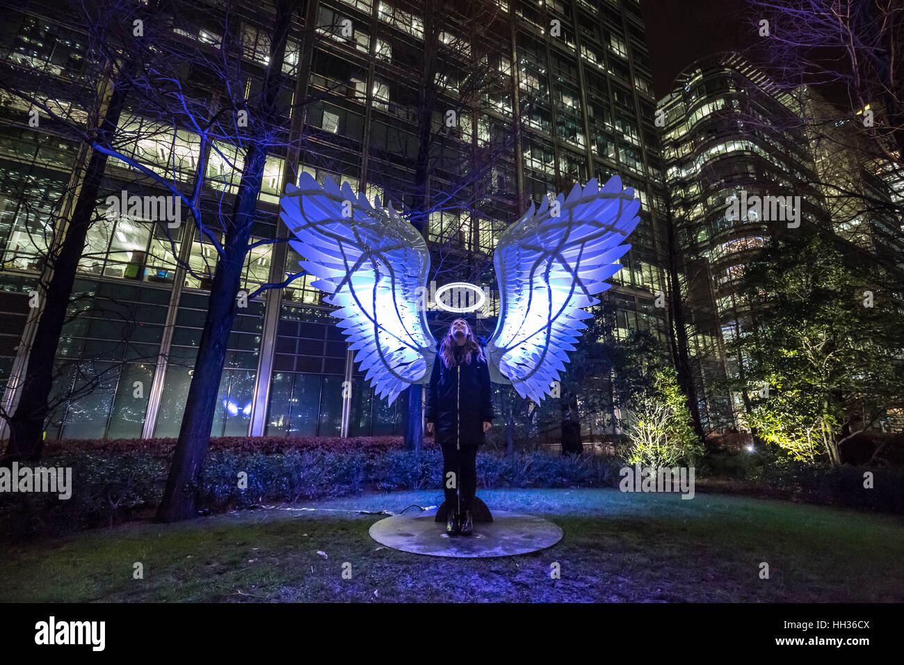 London, UK. 16th January, 2017. Winter Lights interactive art ...
