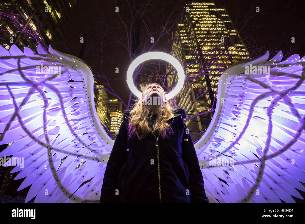 London, UK. 16th January, 2017. Winter Lights interactive art ...