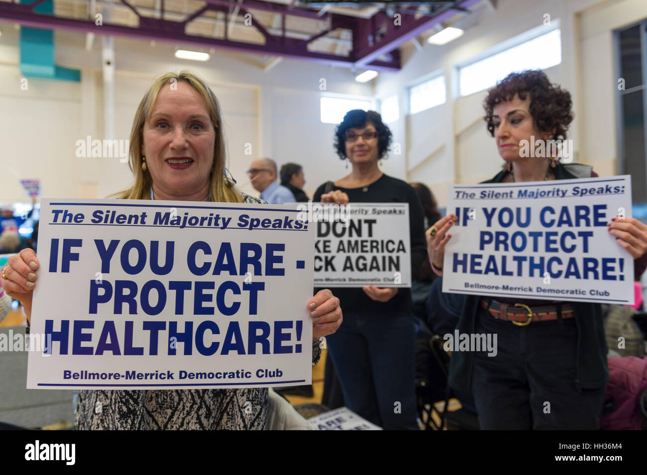 New York, USA. 15th Jan, 2017. L-R, Audrey Ciuffo, Helene Manas, and ...