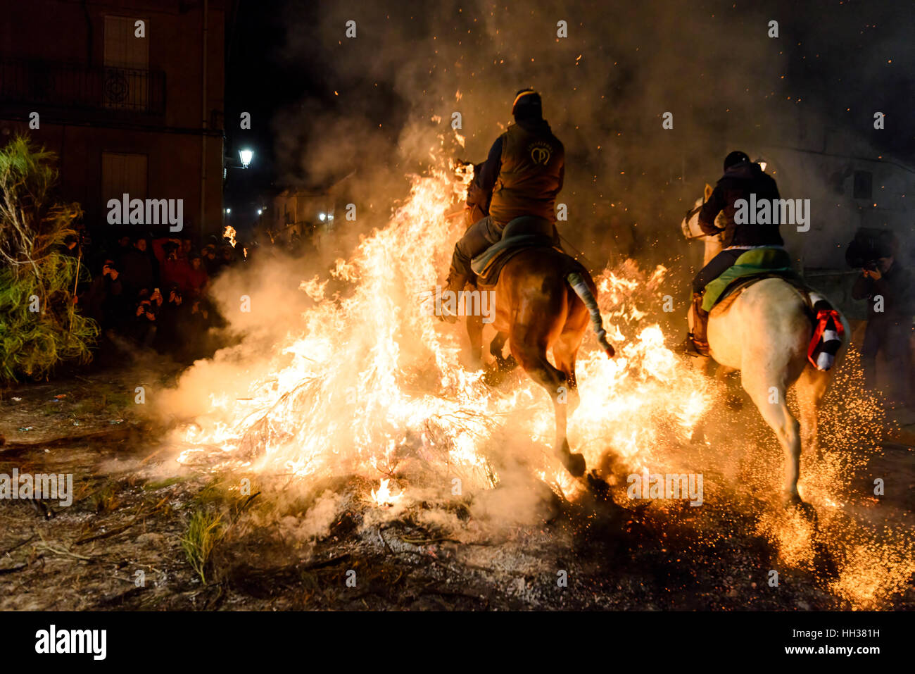 Horse riding through fire hi-res stock photography and images - Alamy