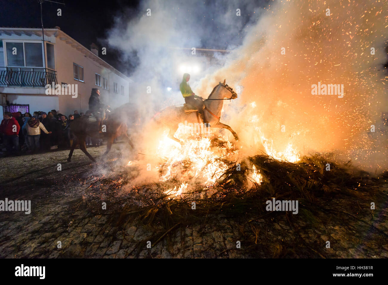Horse riding through fire hi-res stock photography and images - Alamy