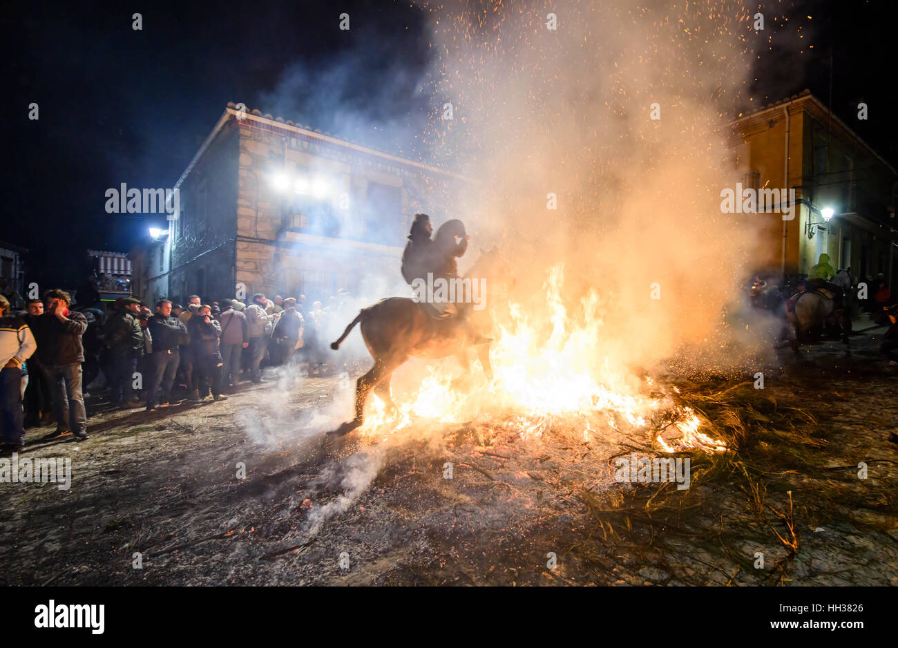 Horse riding through fire hi-res stock photography and images - Alamy