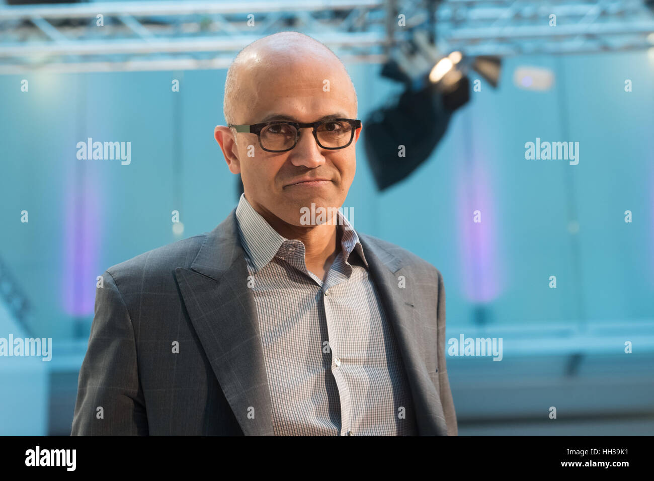 Der Microsoft-Chef, Satya Nadella, aufgenommen am 16.01.2017 in München ...