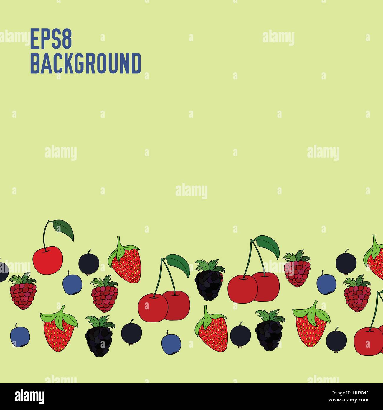 abstract doodle berry background Stock Vector Image & Art - Alamy