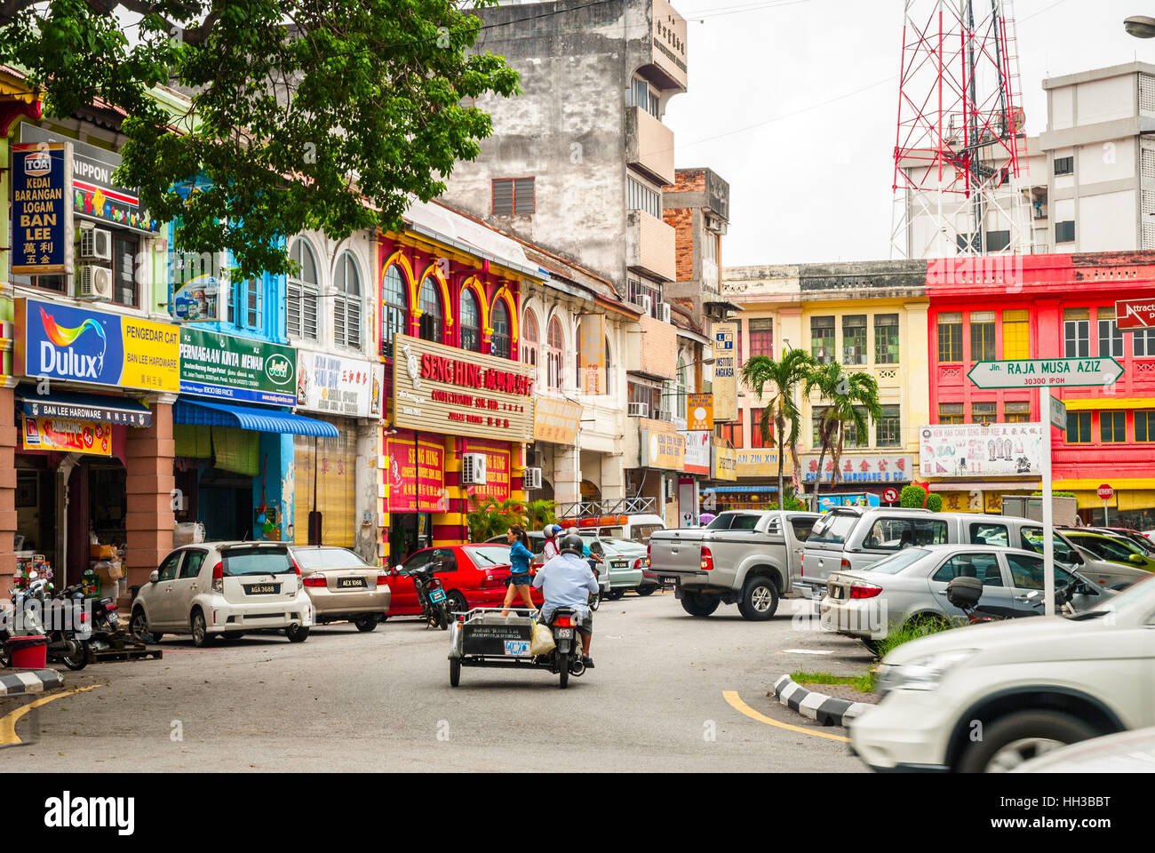 View on traffic in the city street of Ipoh,Malaysia Stock Photo - Alamy