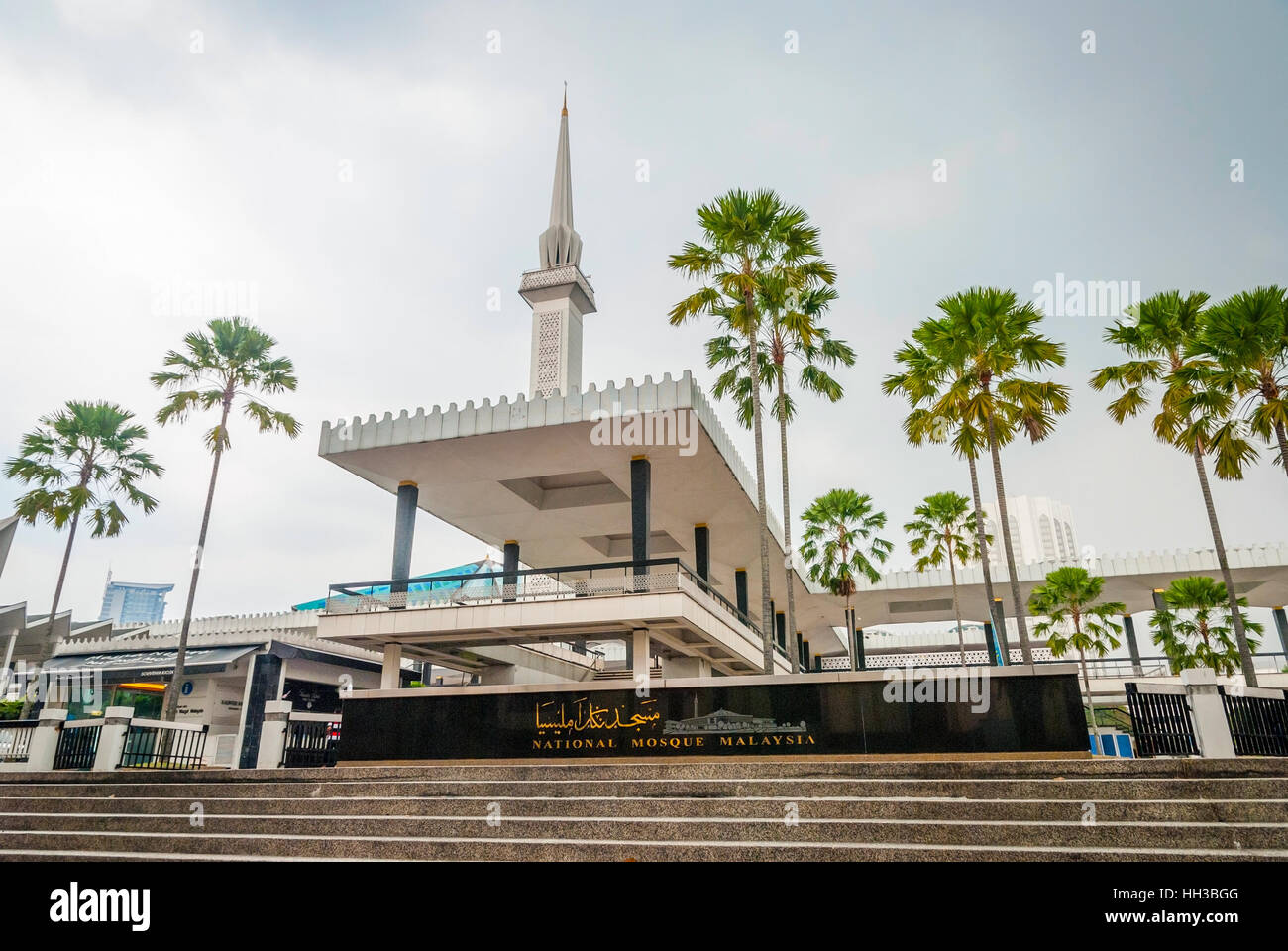 View on Masjid negara, National mosque in Kuala Lumpur, Malaysia Stock ...