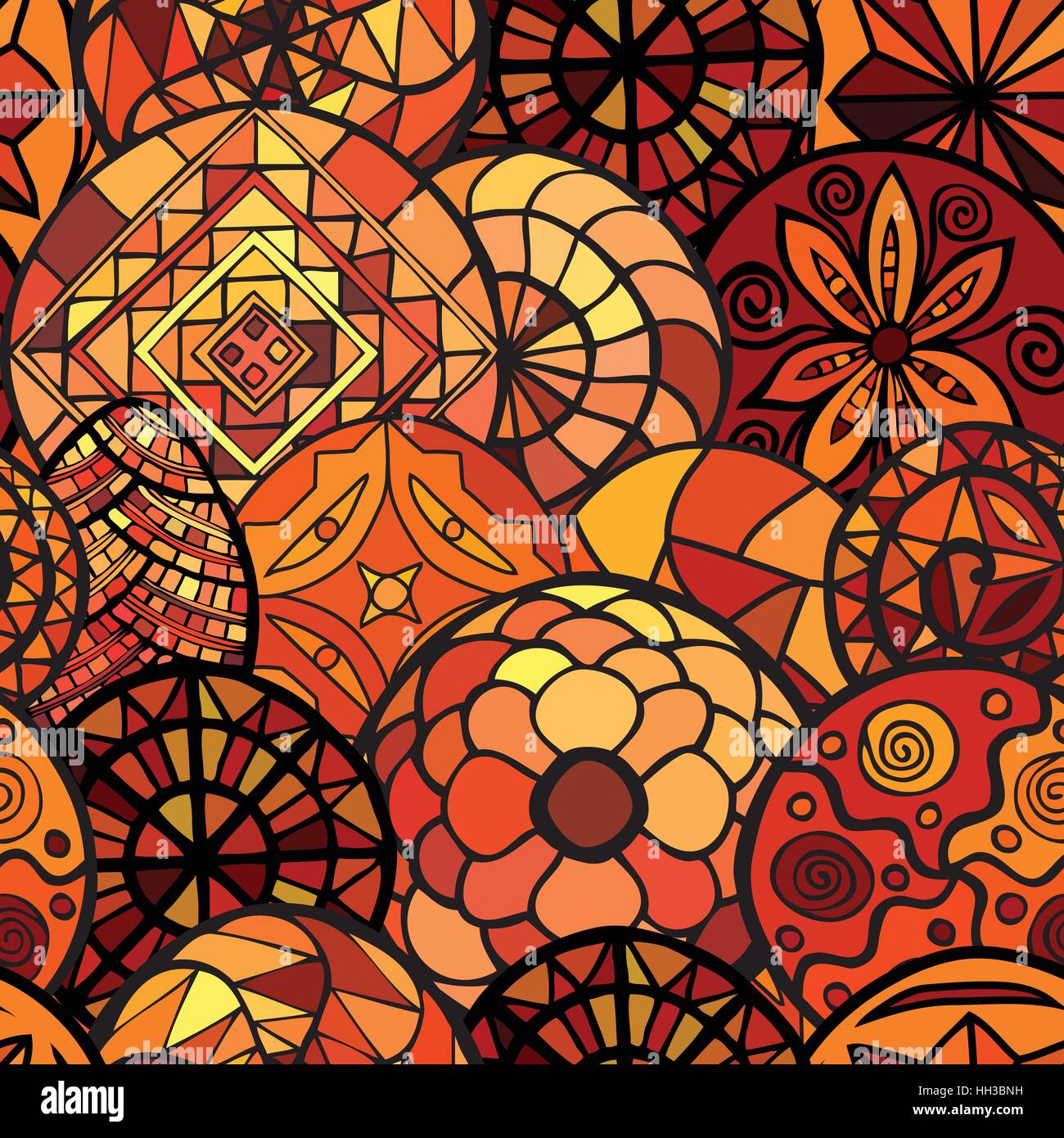 hand drawn ethnic seamless pattern Stock Vector Image & Art - Alamy