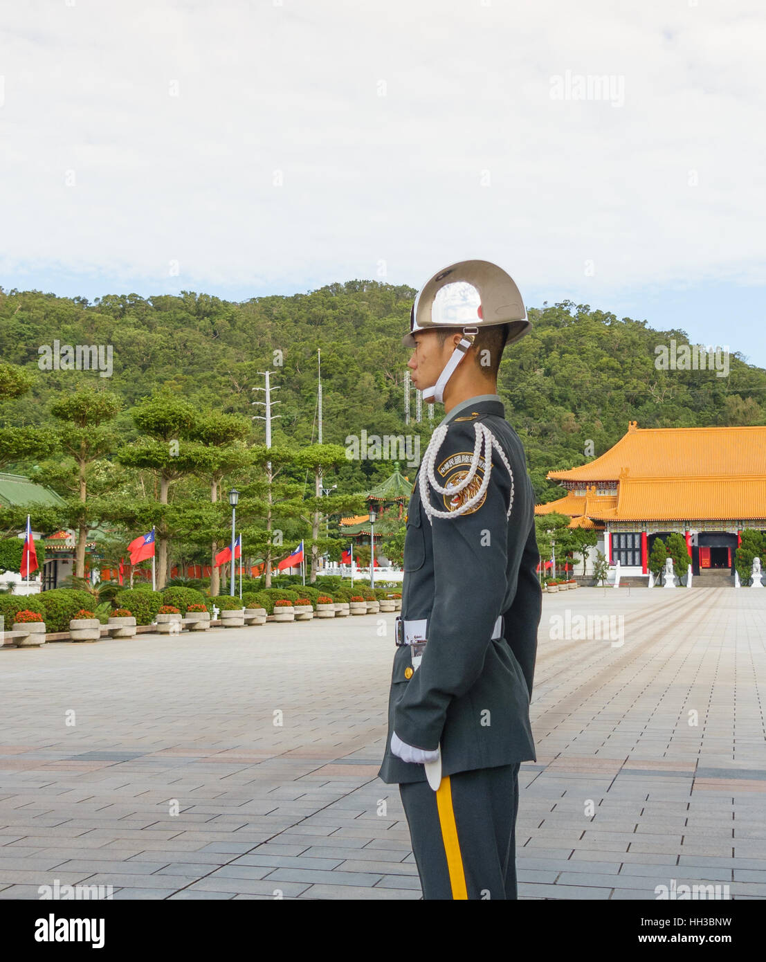 [Editorial Use Only] TAIPEI, TAIWAN: Guard at National Revolutionary Martyrs' Shrine Stock Photo ...
