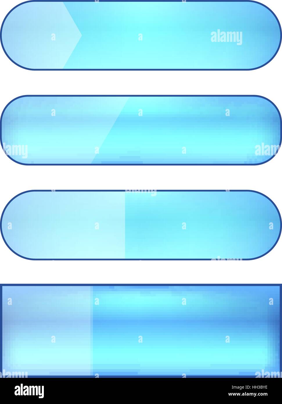 colored blank vector web buttons set - blue Stock Vector Image & Art ...