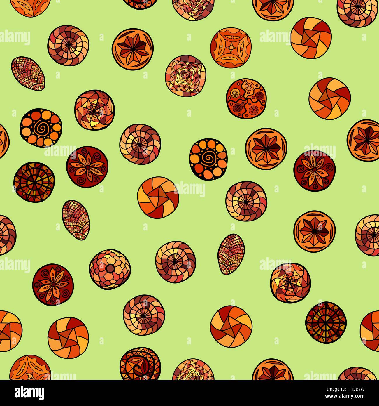 hand drawn chaotic vector ethnic seamless pattern Stock Vector Image ...