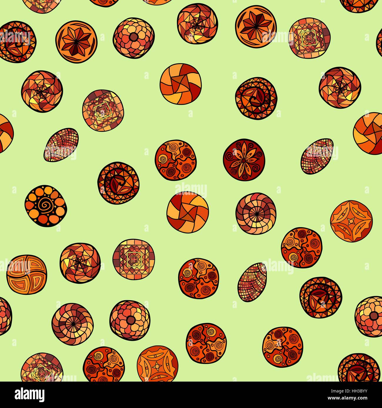 hand drawn chaotic vector ethnic seamless pattern Stock Vector Image ...