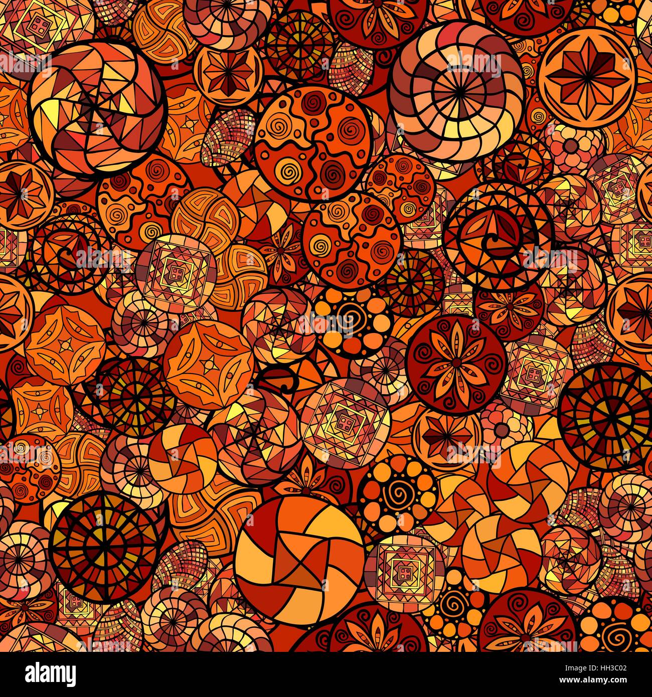 hand drawn chaotic vector ethnic seamless pattern Stock Vector Image ...